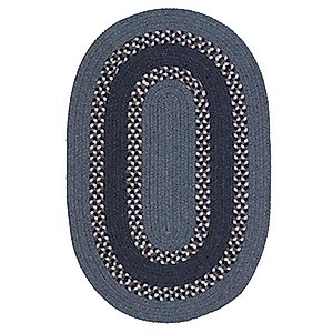 Colonial Mills Corsair Banded Oval Area Rug, 4X6, Blue