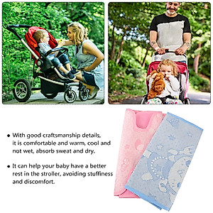 FAVOMOTO 2pcs Baby Stroller Liner Seat Pad Summer Cooling Mat Cushion for Stroller Car Seat High Chair Pushchair Infant Carriage Cushion Washable