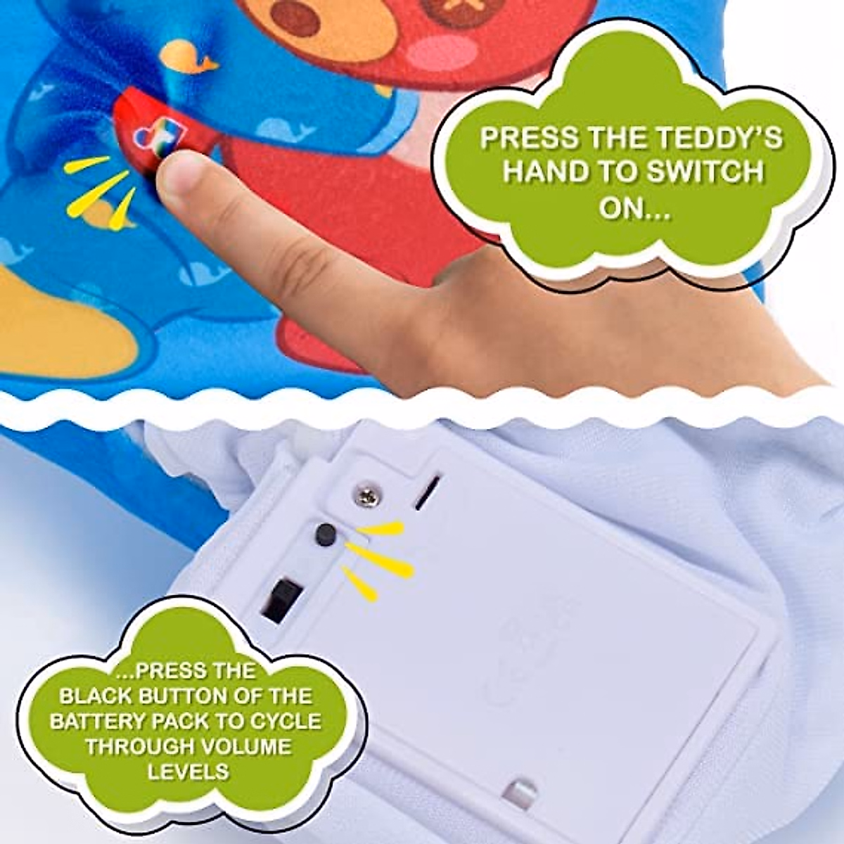 Wow! PODS Stuff CoComelon Toys JJ Musical Sleep Soother Pre-School Learning Toy That Plays 6 Bedtime Songs Plus Night Light for Toddlers, Girls and Boys Ages 2, 3, 4 and 5 Blue