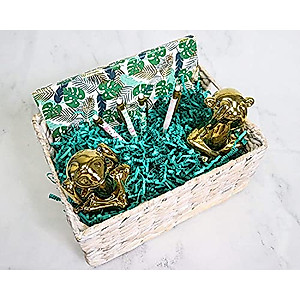 MagicWater Supply Crinkle Cut Paper Shred Filler (4 oz) for Gift Wrapping & Basket Filling - Teal