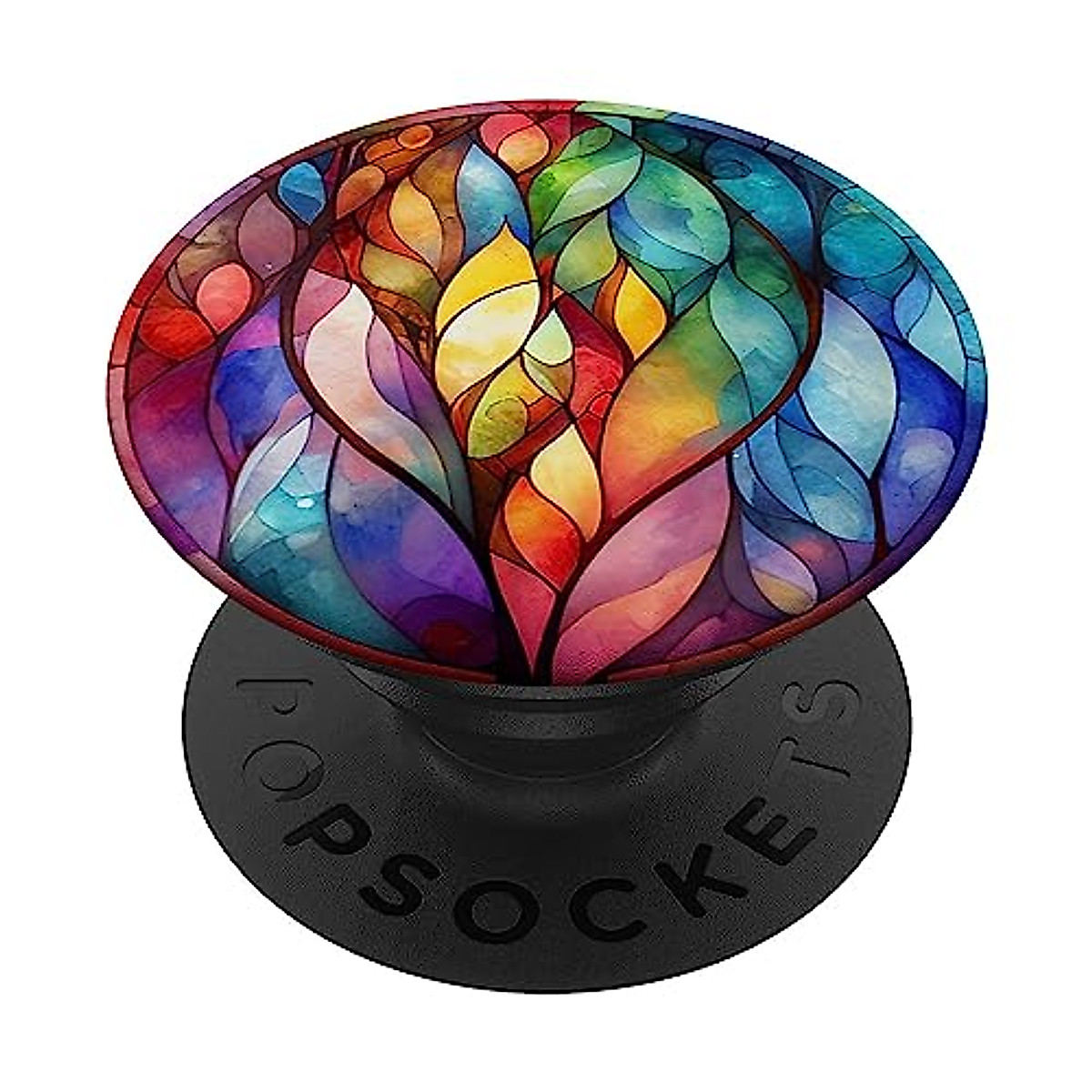 beautiful Watercolor stained glass PopSockets Standard PopGrip