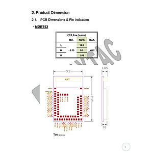 MDBT53-1M Nordic nRF5340 Dual Core Chip ANT 48 GPIO Bluetooth Module BT5.2 FCC IC CE Telec KC SRRC (3pcs Pak)