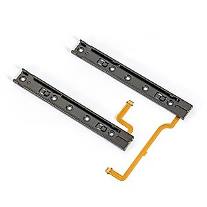 RGEEK 2022 Update Original Part Replacement Right and Left Slide Rail with Ribbon Flex Cable Replacement Part for Nintendo Switch Joycon Accessories Parts