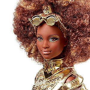 Barbie Collector Star Wars C-3PO x Barbie Doll (~12-inch) in Gold Fashion and Accessories, with Doll Stand and Certificate of Authenticity