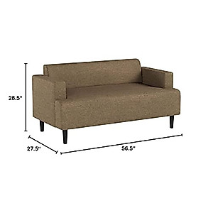 Furinno Simply Home Modern Fabric Sofa Bed, Brown