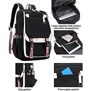 Kpop Backpack for Fans with Audio Cable USB Charging Port Laptop Bag Merchandise for Girls Fans Gifts-1