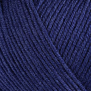 Estako Happy Cotton, 60% Cotton 40% Acrylic Yarn, Soft, Fine/Sport (2) for Crochet and Knitting 1.76 Oz (50g) / 180 Yrds (165m) (4210 - Navy Blue)