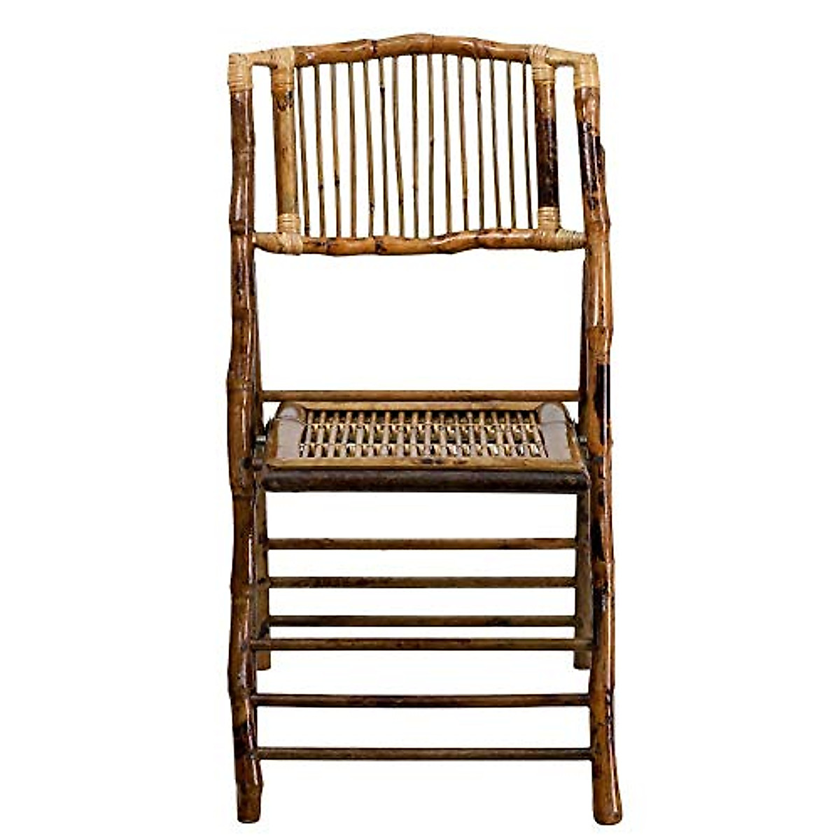 Flash Furniture Bamboo Folding Chairs | Set of 2 Bamboo Wood Folding Chairs