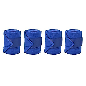 FOUF Horse Leg Warp, 4Pcs Self Adhesive Bandage Wrap Universal Size Leg Wraps, Horse and Pony Durable Nylon Leg Ice Gel Boot Wrap Cold Therapy for Hock, Ankle, Knee, Legs, Boots, and Hooves, Blue