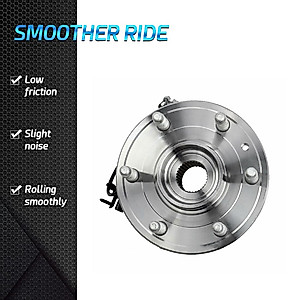 Bode-man 6 Lug Front Wheel Bearing and Hub Assembly for 2007-2013 Chevy GMC Silverado Sierra 1500 Tahoe 4WD