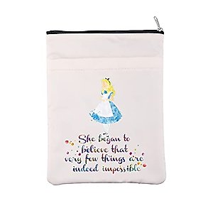 Alice Movie Merchandise Book Sleeve Alice Lovers Book Cover Alice Fairytale Gift Bookworm Gift Wonderland Gift for Alice Fandom (AliceSheBegan-BS)