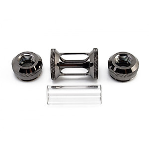 XSPC G1/4" Inline Filter, Black Chrome