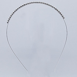 Wiwiw 2 Row Crystal Rhinestone Headband Thin Hair Band Bridal Prom Party headband Hair Accessories for Women Girls (2 Row)