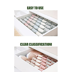 Honeycomb Adjustable Drawer Organizer for panties underwear socks compartment drawer storage plastic finishing box lattice Drawer divider 8 pieces（GREY)
