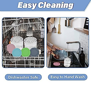 NANOBABY Pint Containers and Lids Replacement Compatible with Ninja CREAMi 7-in-1 Ice Cream Maker, 16oz Pint Cup Replacement for Ninja Creami NC301 Series,NC299AMZ NC300 CN305A CN301CO,4-Pack,BPA Free