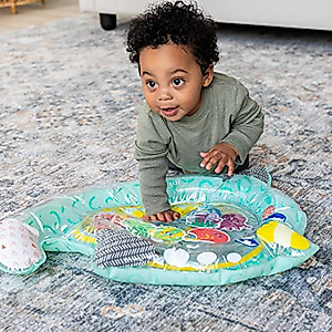 Infantino Wee Wild Ones Pat & Play Water Mat - Narwhal Themed Water mat for Infants and Older Babies, for Tummy time and Sensory Play