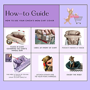 Chichi's MOM Shopping Cart Cover for Dogs/Pets (Lilac)