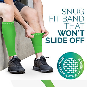 Calf Compression Sleeves for Men and Women - Leg Compression Sleeve - Footless Compression Socks for Runners, Shin Splints, Varicose Vein & Calf Pain Relief - Calf Brace for Running, Cycling, Travel