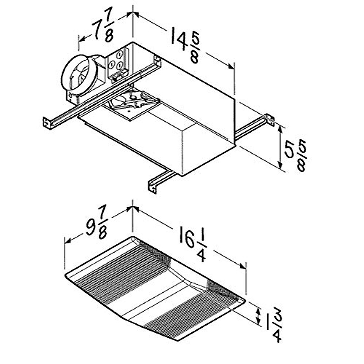 Broan-Nutone 668RP Ceiling Bathroom Exhaust Fan and Light Combo, 100-Watt Incandescent Lighting, 4.0 Sones, 70 CFM , White