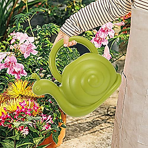 NUOBESTY 2Pcs 1L Watering Can Plastic Snail Shape Watering Pot Garden Watering Bucket for Kids Toddler Bonsai Indoor Outdoor Plant Watering