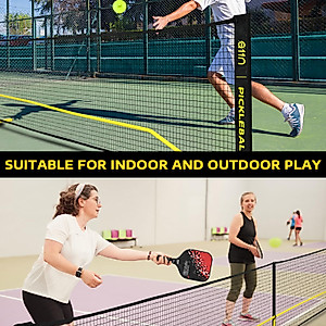 A11N Portable Pickleball Net System, Designed for All Weather Conditions with Steady Metal Frame and Strong PE Net, Regulation Size Net with Carrying Bag