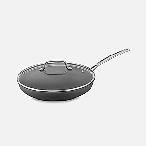 Cuisinart 622-30G Nonstick-Hard-Anodized, 12-Inch, Skillet w/Glass Cover & 622-20 Chef's Classic 8-Inch Open Skillet Nonstick-Hard-Anodized