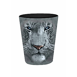 White Tiger Face 2oz Shot Glass