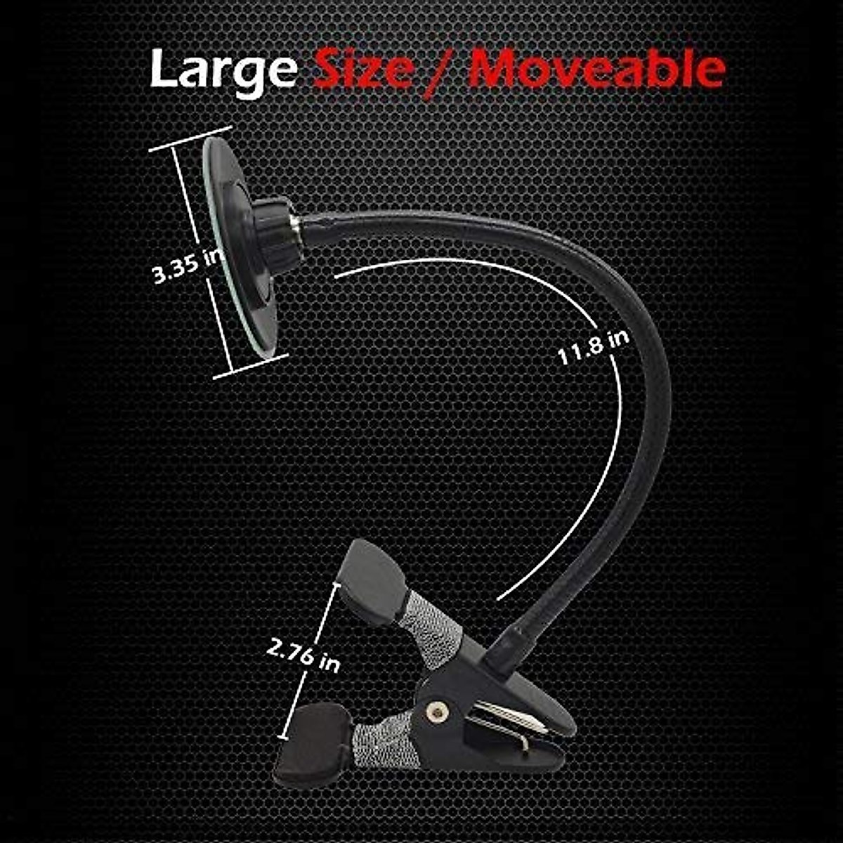 Ampper Clip On Security Mirror, Convex Cubicle Mirror for Personal Safety and Security Desk Rear View Monitors or Anywhere (3.35", Round)