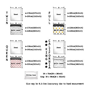 4 Pieces Duvet Cover Bedding Set Cal King Ultra Soft Quilted Luxury Washed Comforter Bedspread Bed Sheet Pillowcases Modern Bule Brown Wave Gradient for Bedroom Decor Geometric Abstract Art