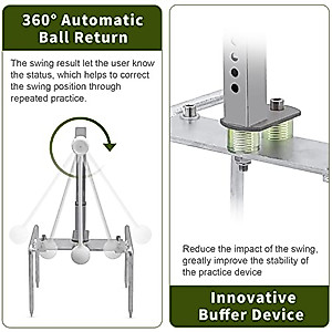 PGM Golf Swing Trainer - 2.0 Golf Training Equipment with 5 Adjustable Height - Pure Path Golf Swing Practice Mat Training Aid - Golf Swing and Hitting Trainer for Indoor Outdoor Home