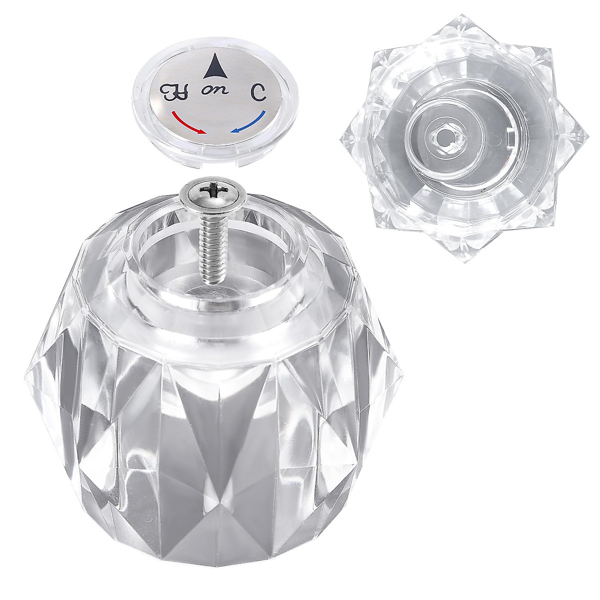 Shower Knob Replacement, Shower Faucet Handle Replacement Single Handle Tub Faucets Replacement Compatible with Delta Faucet RP2391 (Diameter 1.97in, Depth 2.56in, Mouth 0.02x0.01in)