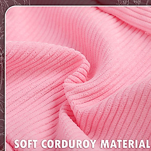 Pinkunn 4 Pcs Preppy Corduroy Makeup Bags Christmas Gift Chenille Patch Cosmetic Bag Mama Stuff Pouch Portable Stuff Travel Zipper Pouch Small Organizer Makeup Bag Set for Women