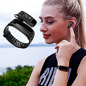 #4tW177 Y3P Smart Bracelet Bluetooth Headset 2 in 1 Heart Rate Men's and Women's Sports Watch Pedometer