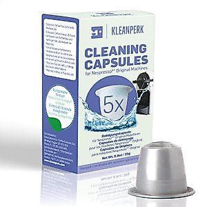 KLEANPERK 5 Pack Compatible Nespresso Cleaning Pods for Nespresso Original Machines I Cleaning Kit for Better Tasting Coffee I Nespresso Machine Cleaner I Easy and Safe to Use