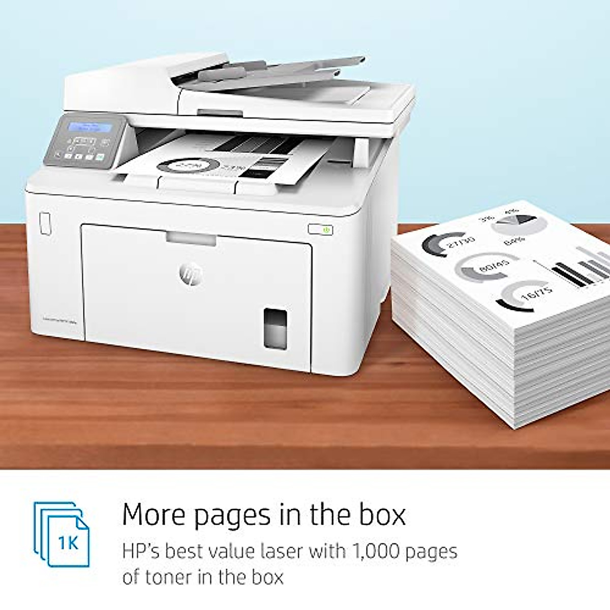 HP Laserjet Pro M148fdw All-in-One Wireless Monochrome Laser Printer, Fax, Mobile & Auto Two-Sided Printing, Works with Alexa (4PA42A)