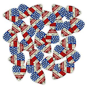 ChromaCast CC-DP-USA-73-30PK Delrin USA Flag Guitar Picks .73mm, 30 Pack, Medium