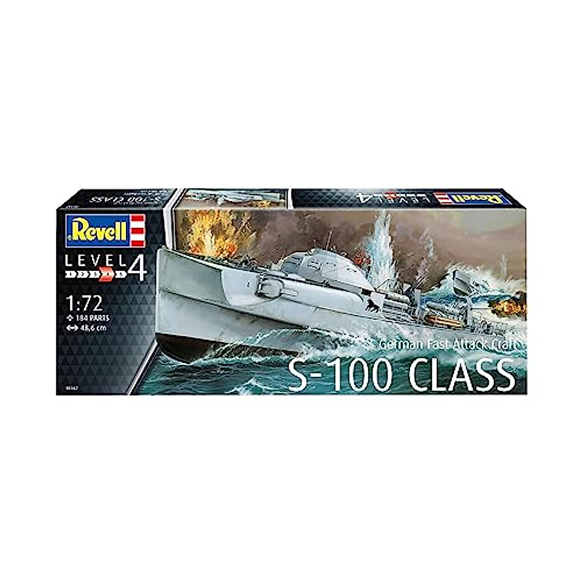 Revell GmbH Revell 05162 5162 1:72 German Fast Attack Craft S-100 Plastic Model Kit Multicolour, 1/72