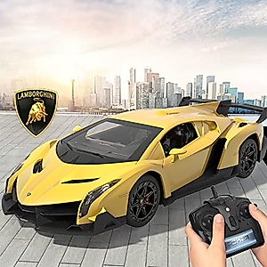 Officially Licensed RC Series, 1:24 Scale Electric Sport Racing Hobby Toy Car Lamborghini Model Vehicle for Boys Girls 3 4 5 6 7 8 9 Years Old Birthday Gifts