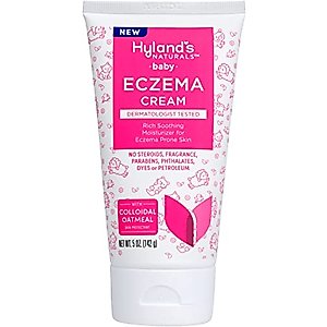 Hyland's Naturals Baby Eczema Cream, Rich Soothing Moisturizer for Eczema Prone Skin, With Colloidal Oatmeal, 5 ounce