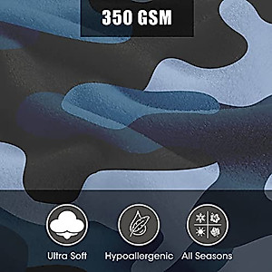 Throw Blanket for Couch, Cozy Warm Plush Fleece Throw Blanket for Adults and Kids, Ultra-Soft Flannel Blanket Decorative Fuzzy Throws for Sofa Bed Dorm, All Season 50x60 in (Camo)