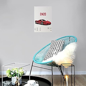 Car Poster Ferrari F40 Supercar Posters Racing Car Canvas Wall Art For Boy's Bedroom SuperCar Wall Decor Unframe-style 24x36inch(60x90cm)