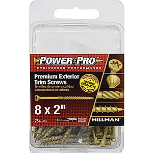 Power Pro 42502 Trim Screws, 75 Pieces, Bronze, 75 Piece