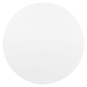 Modway Pursuit 40" Round Mid-Century Modern Pedestal Dining Table in White Gold