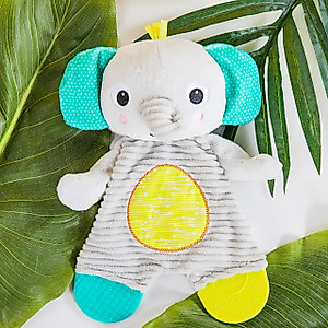 Bright Starts Snuggle & Teethe BPA-free Crinkle Teething Plush Baby Toy - Elephant