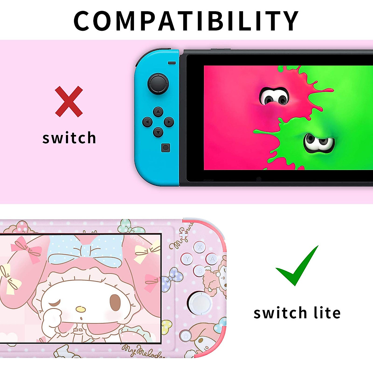 DLseego Switch Lite Skin Cute Animals Pattern Full Wrap Skin Protective Film Sticker Design for Switch Lite-Melody