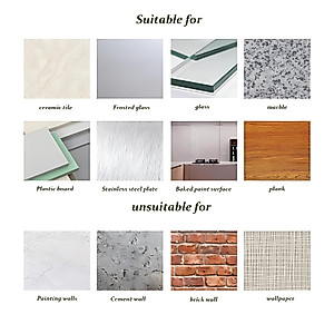 YOFAN 12-Pack Clear Adhesive Suction Sticker for No Drilling Bathroom Shower Shelf Accessories, Super Strong Adhesive Wall Sticker for Shower Caddy and More