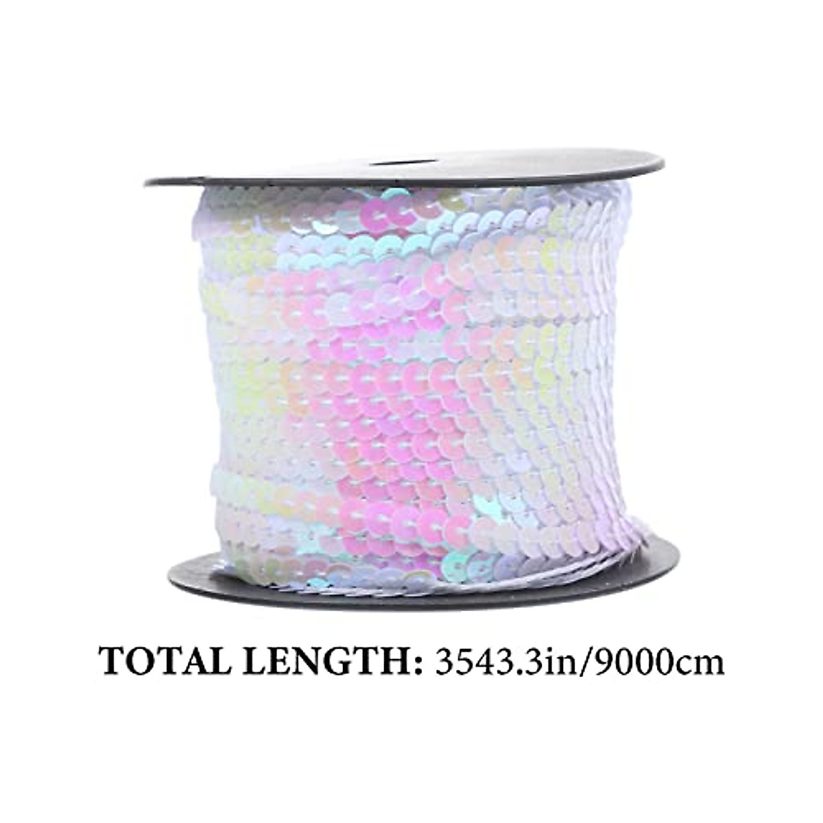 COHEALI 1 Roll of Clothing Sewing Sequins DIY Sequins PVC Sequins for Bag Shoes DIY Material（White）