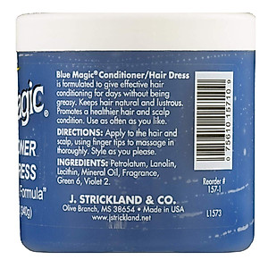 Blue Magic Conditioner Hairdress 12 Ounce Jar (354ml) (2 Pack)