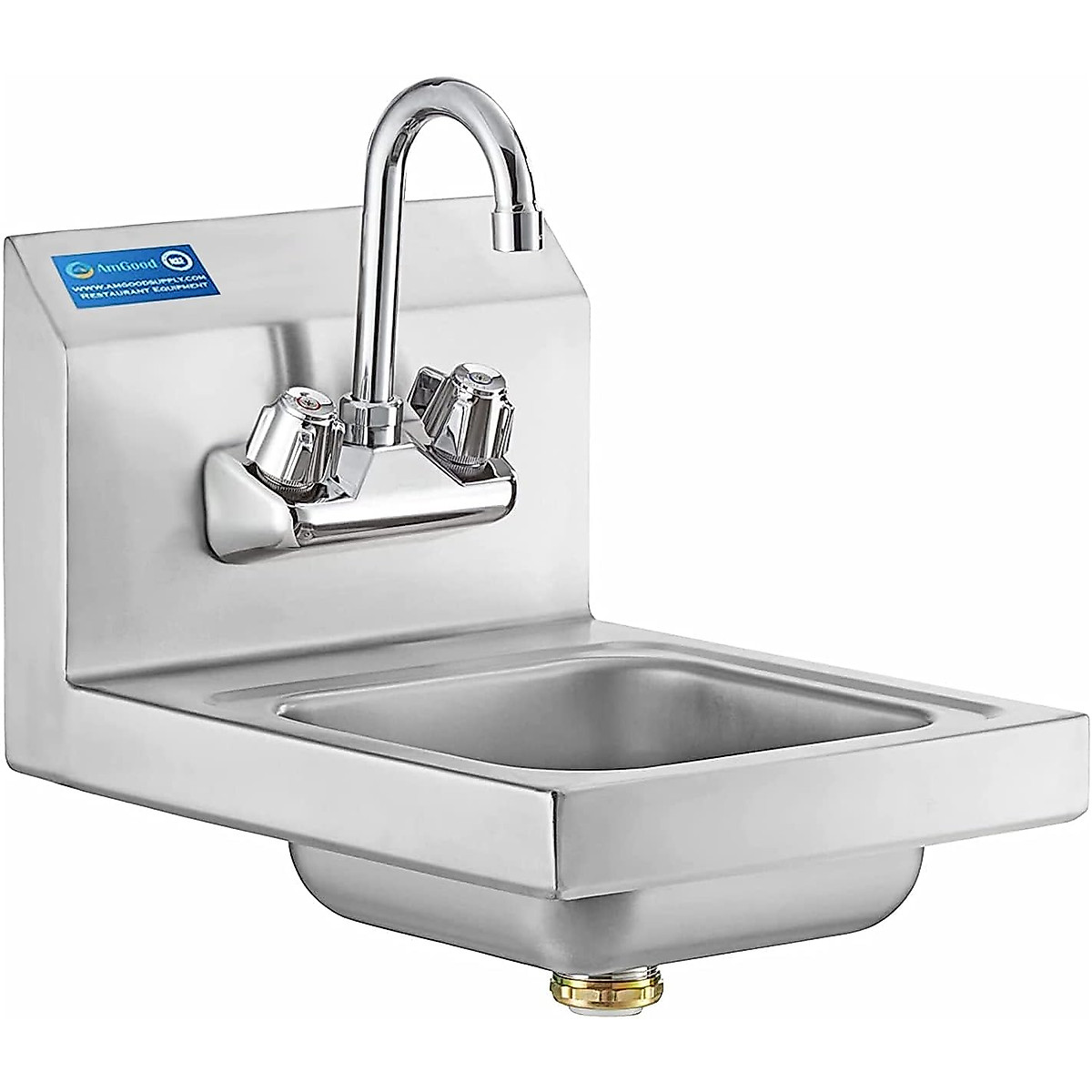 Commercial Wall Mount Wash Basin Hand Sink 16"x12"