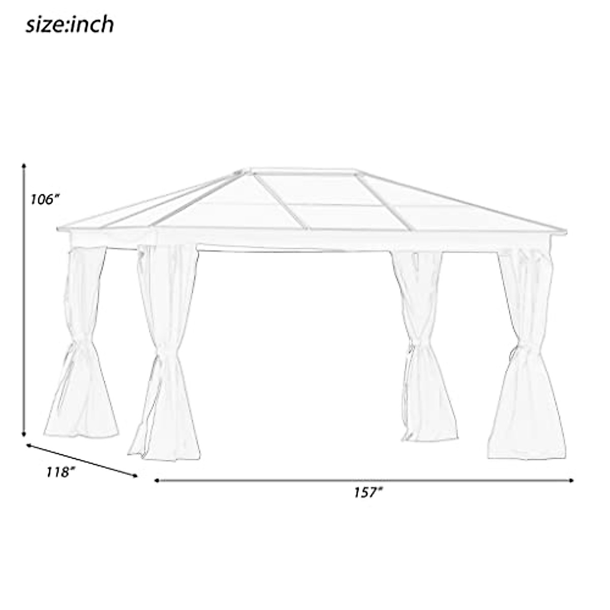 MGWYE Practical Outdoor Storage Shed Outdoor Shed is Available in A Variety of Sizes for Multipurpo